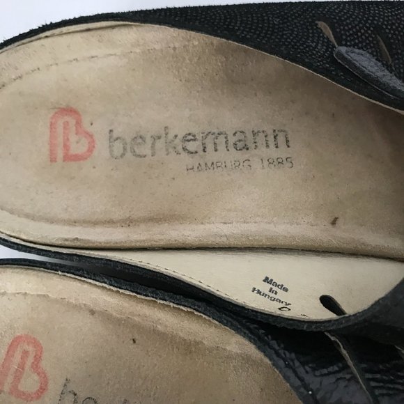 Berkemann | Shoes | Berkemann Hassel Black Patent Leather Sandals 95 ...